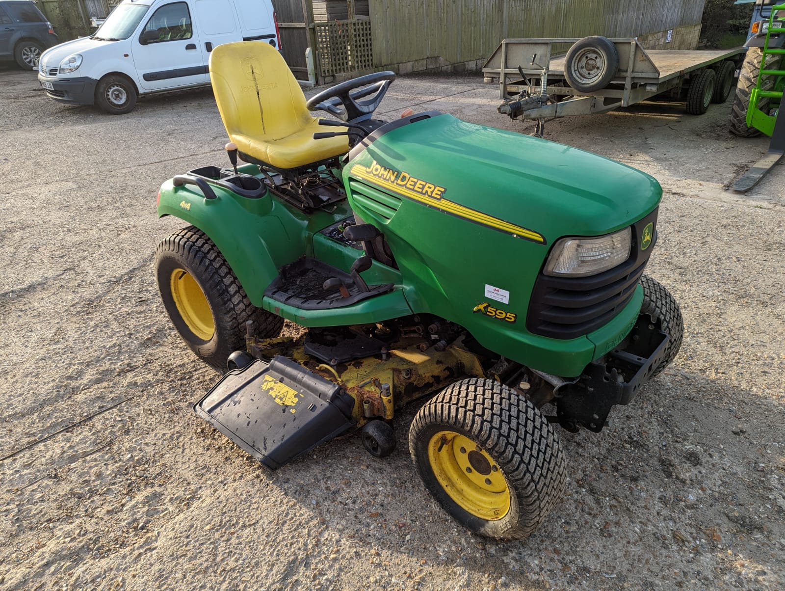 USED JOHN DEERE X595 RIDE-ON DIESEL MOWER - STUBBINGS BROS LTD